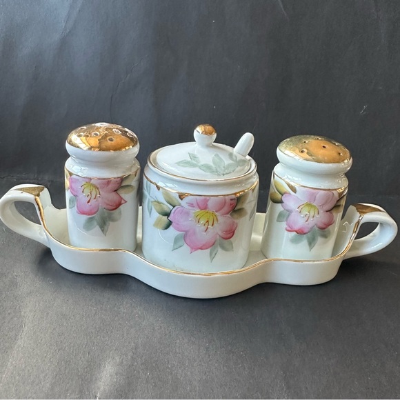 Noritake | Accents | Vintage Noritake Porcelain Condiment Set Azalea ...